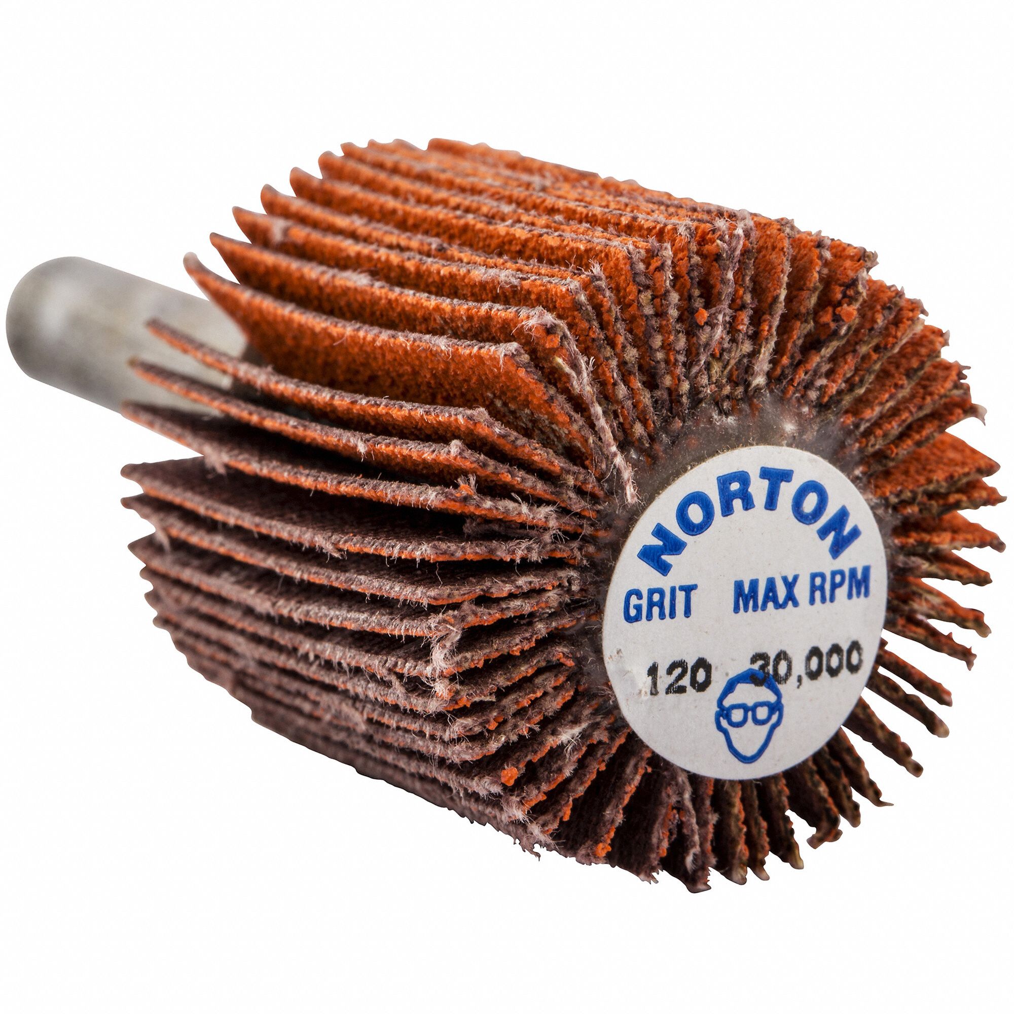 NORTON, 1 in Dia x 1 in W, 1/4 in Straight-Shank, Flap Wheel - 804K81 ...