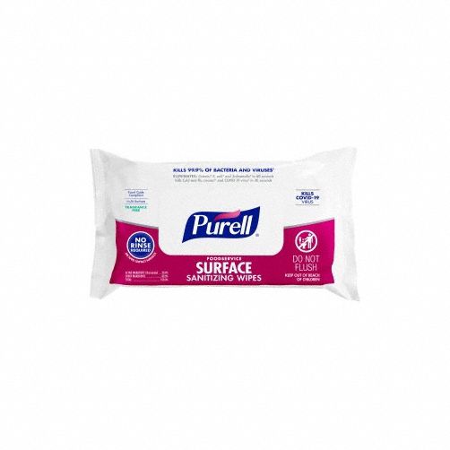 PURELL, Soft Pack, Ready to Use, Sanitizing Wipes - 800D10|9371-12 ...