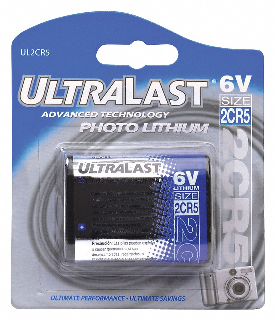 ULTRALAST, UL2CR5, Battery,6V,Lithium,CR,Ultralast Li - 667Y57|UL2CR5 ...