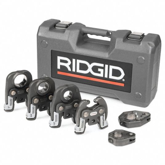 RIDGID, 1/2 in to 1 in Pipe, Black Iron/Steel, Press Tool Accessory Kit ...