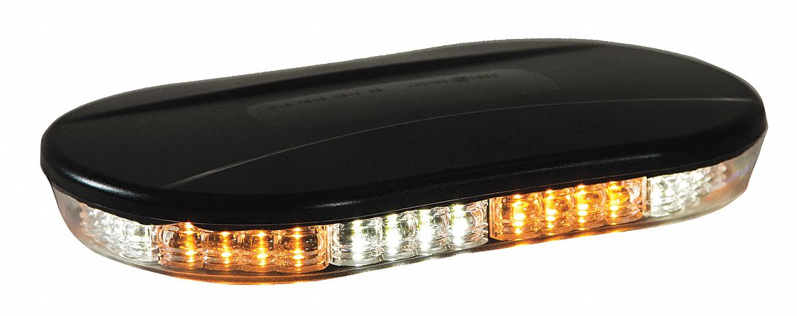 BUYERS PRODUCTS, Mini Light Bar, Mini Light Bar,Oval,Amber/Clear,40 Led ...