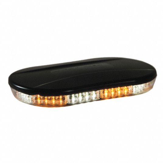 BUYERS PRODUCTS, Mini Light Bar, Mini Light Bar,Oval,Amber/Clear,40 Led ...