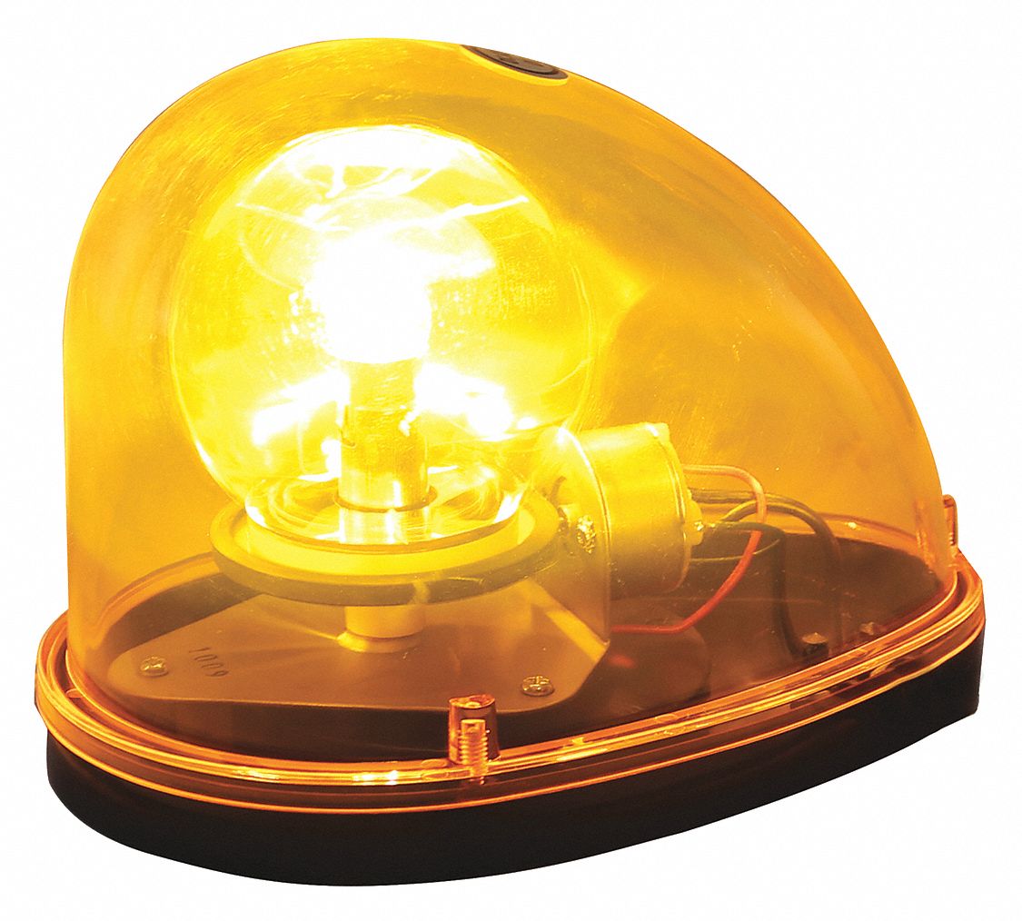 BUYERS PRODUCTS, Rotating Beacon, Amber, Revolving Light,Teardrop Style ...