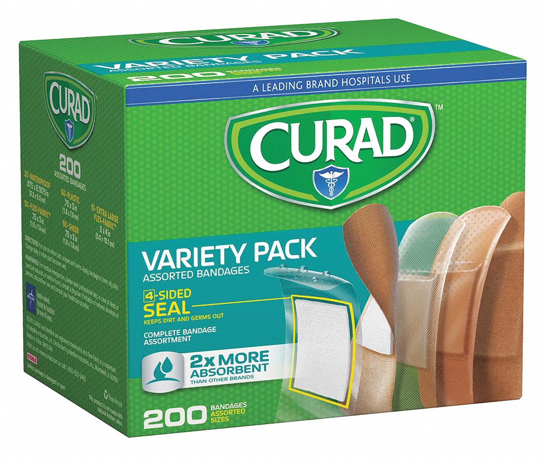 CURAD, Variety Pack Assorted Bandages - 66CP09|CUR0800RB - Grainger