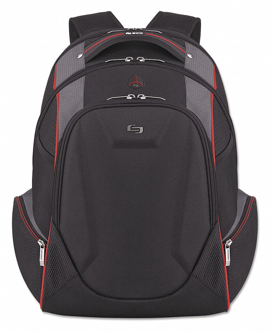 SOLO, Polyester, Black, Laptop Backpack - 66CP76|ACV7114 - Grainger