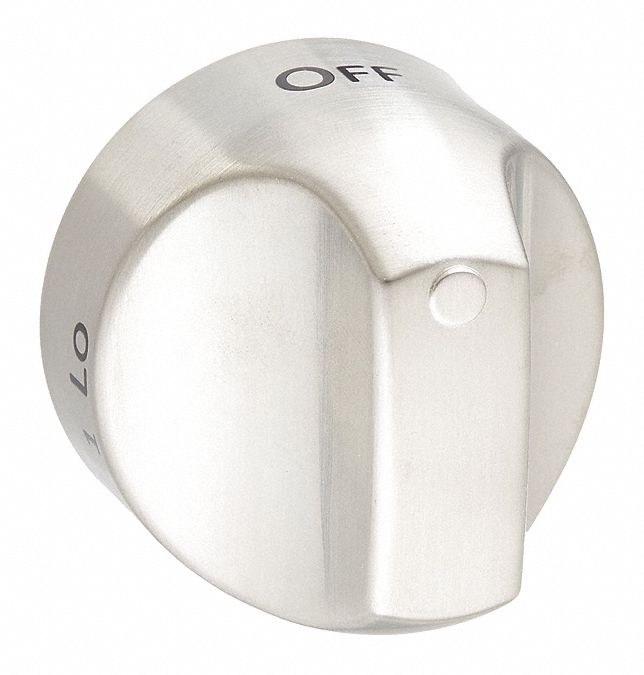 GE, Mfr Part # WB03K10266, Control Knob, Stainless Steel - 66DJ65 ...