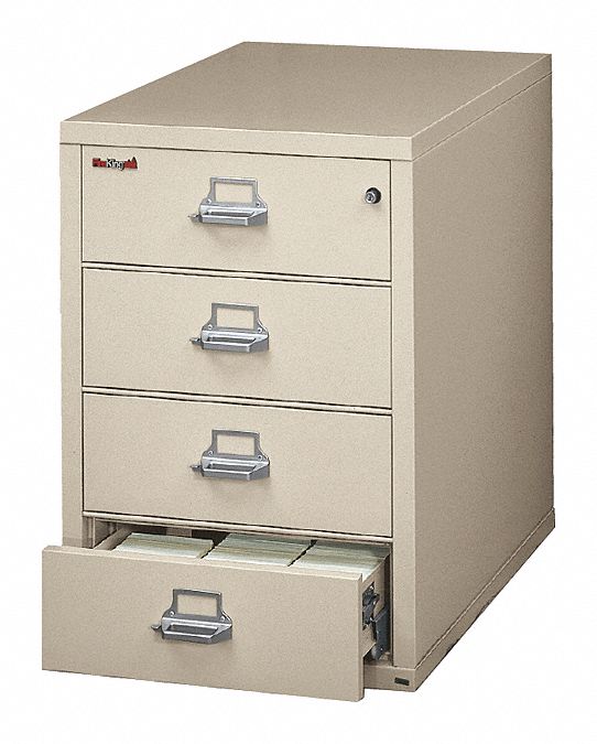 FIREKING, Parchment, 4 Drawers, Fire-Resistant Vertical File Cabinet ...