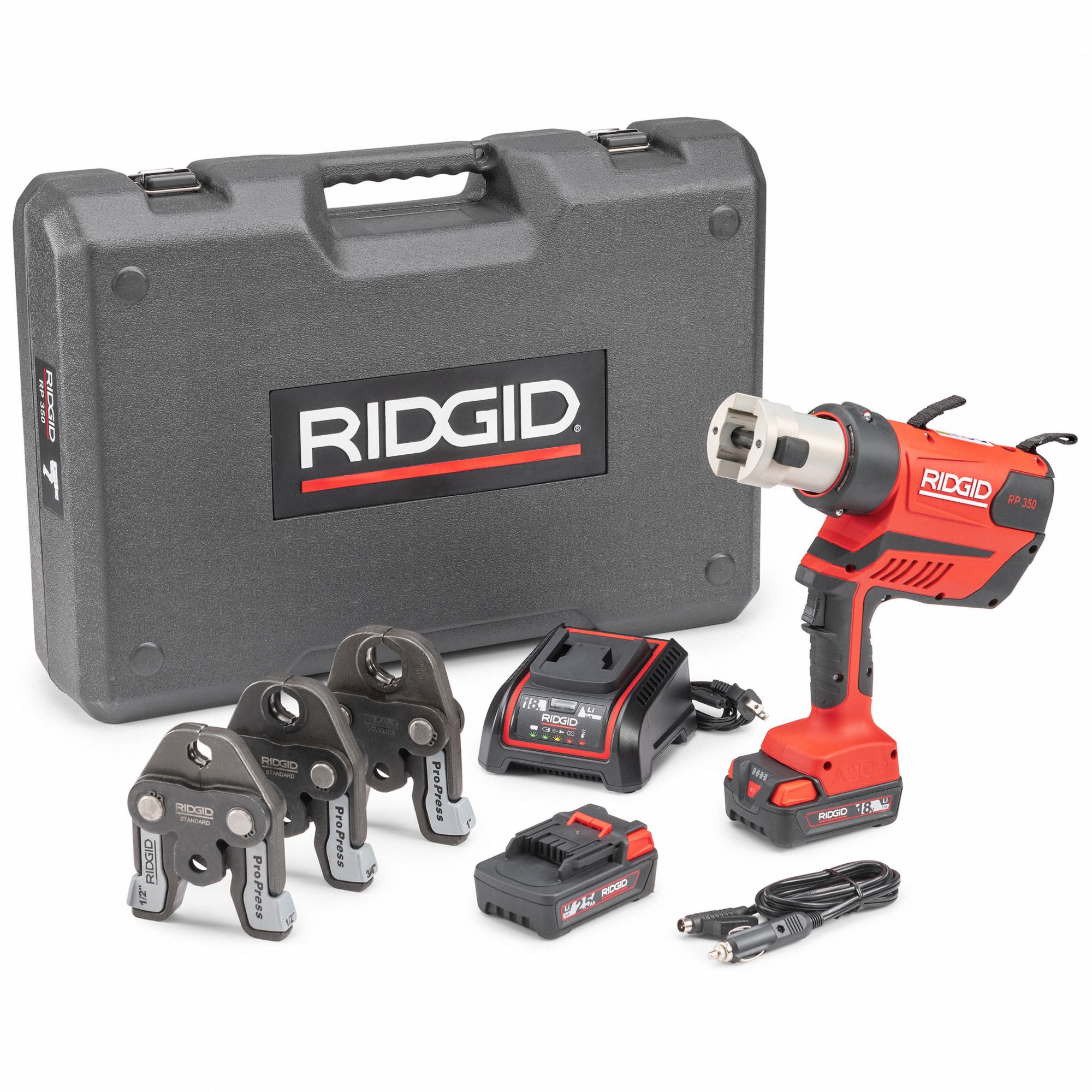 RIDGID, Std, Pistol Grip, Cordless Press Tool Kit - 800CY8|67058 - Grainger