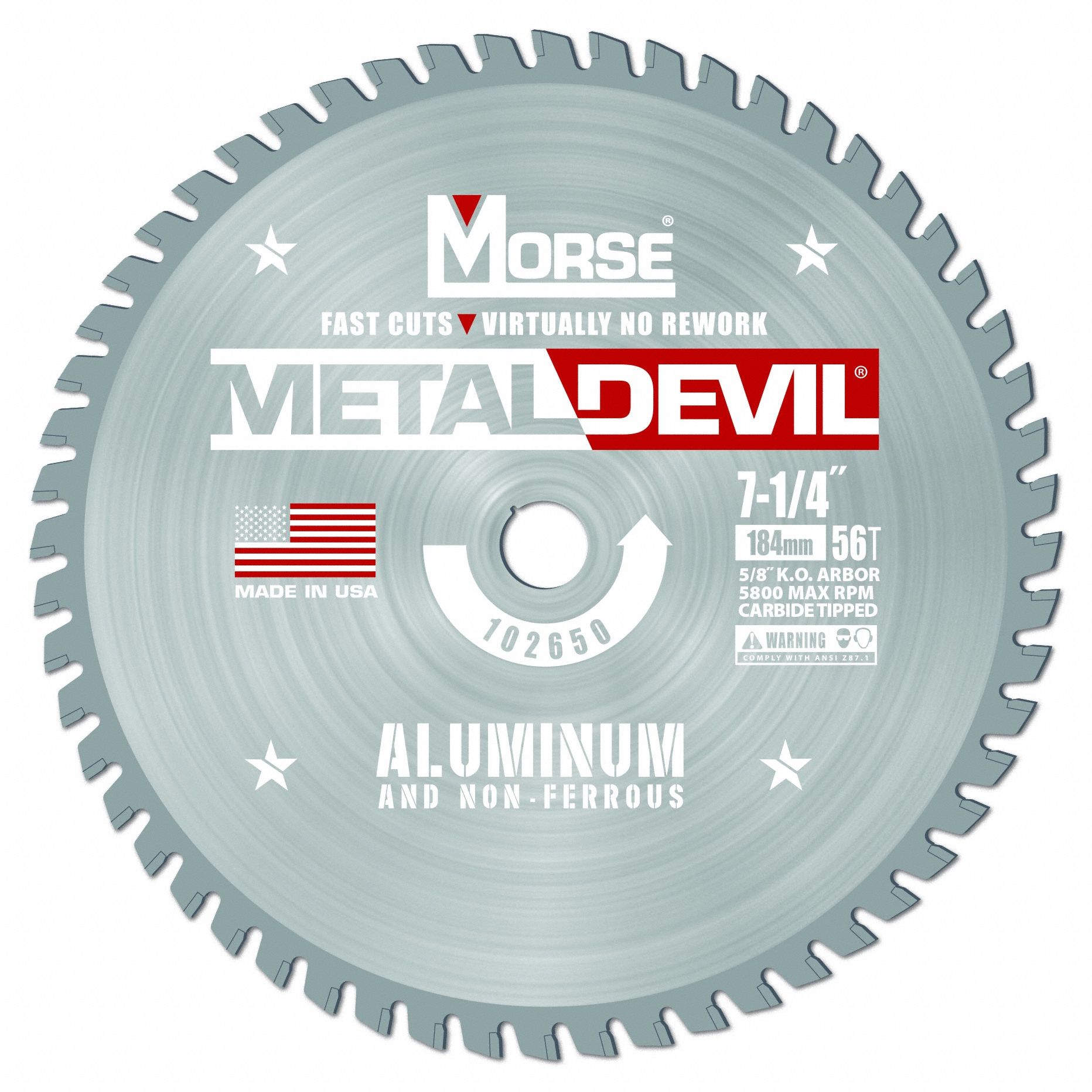 MORSE, 7 1/4 in Blade Dia., 56 Teeth, Circular Saw Blade - 817GP7 ...