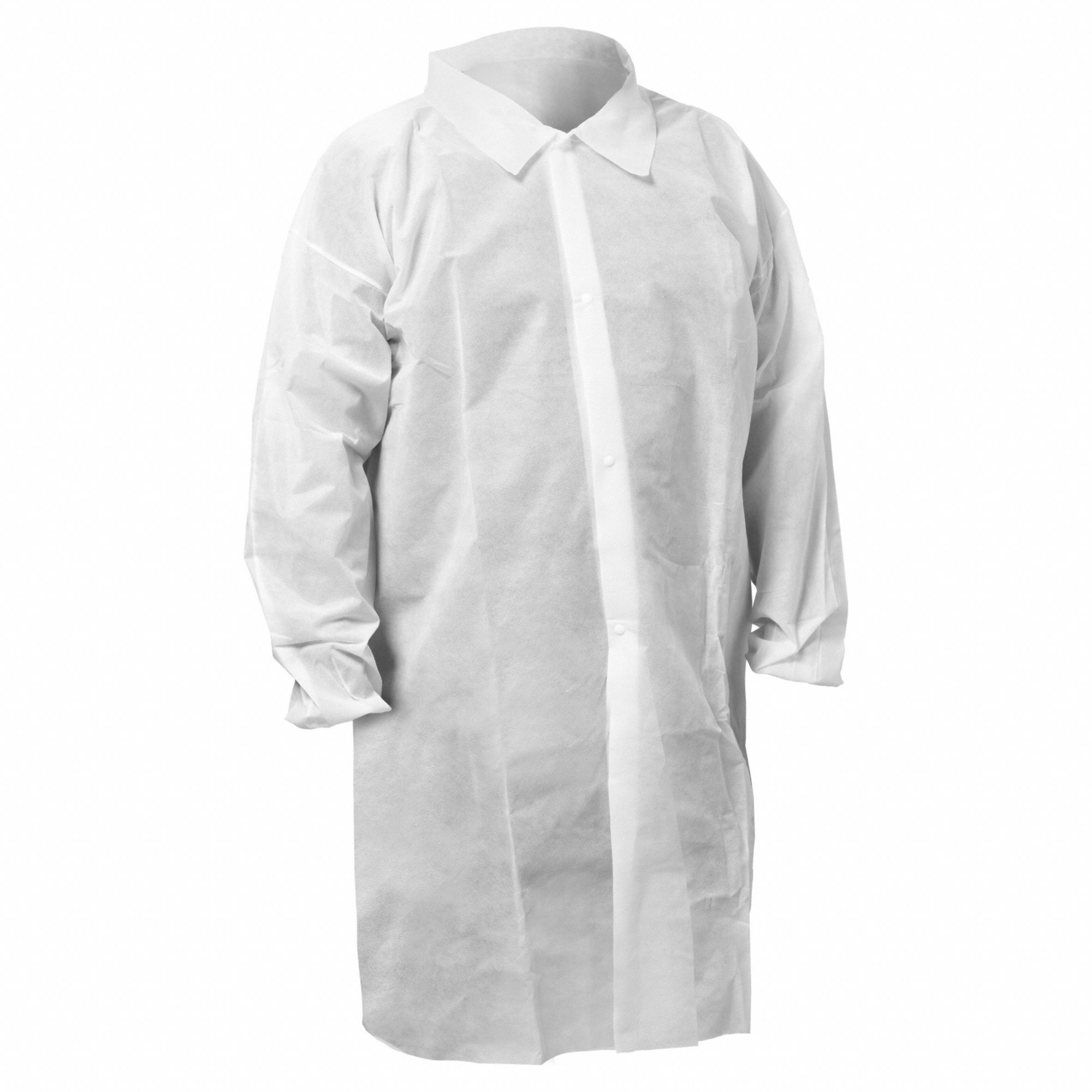 Lightweight Lab Coat,XL,Wht,PP,PK50 - Grainger