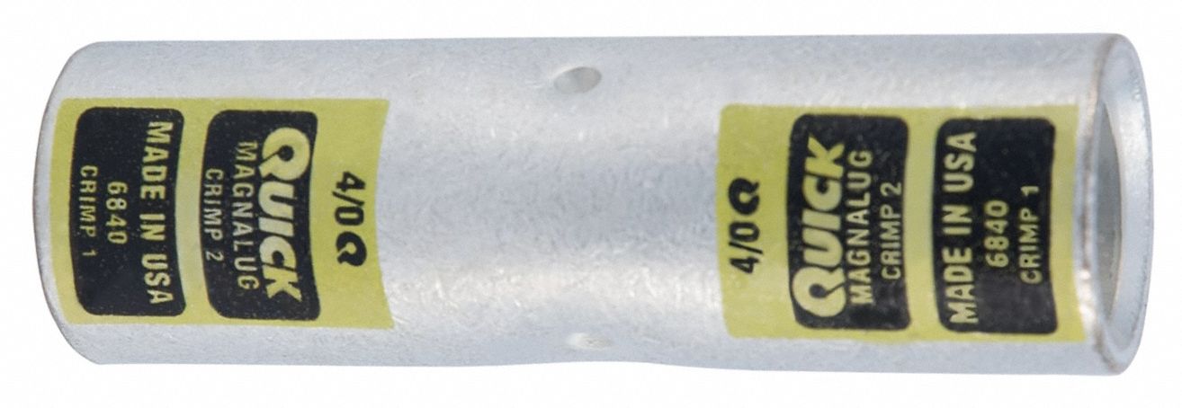 QUICKCABLE, 4/0 AWG, Yellow, Battery Splice - 2CWZ6|6840-360-002 - Grainger