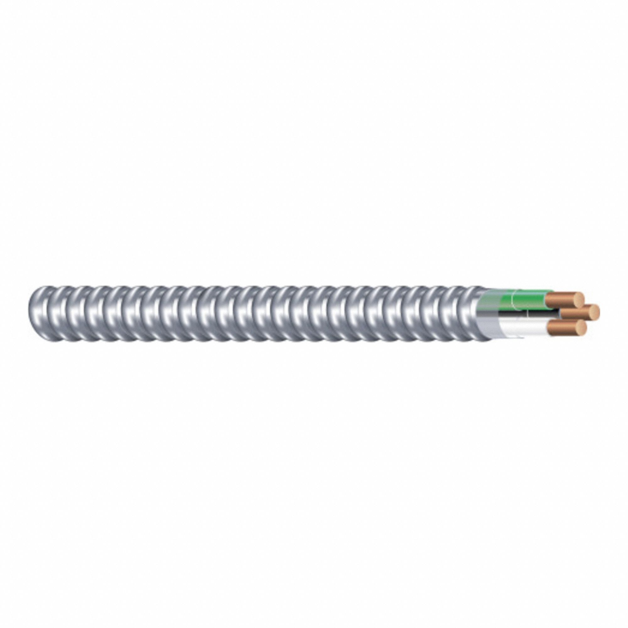 SOUTHWIRE, 8 AWG, 2 Conductors, Metal Clad Cable - 829R81|68709599-100 ...