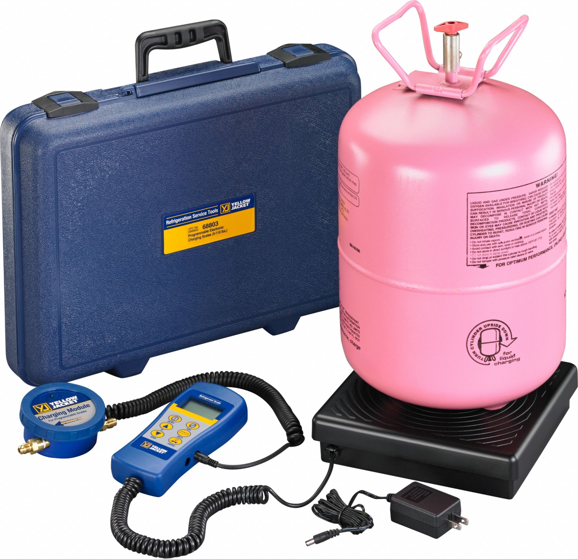 YELLOW JACKET, 110 lb Max, Wired Handset Display, Charging Scale Kit ...