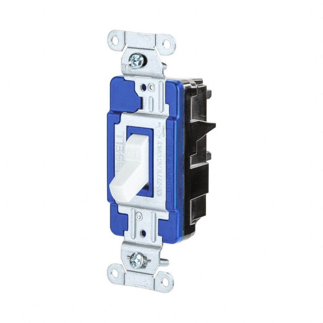 HUBBELL, Toggle Switch, Single Pole, Wall Switch - 902X63|CSB115STW ...