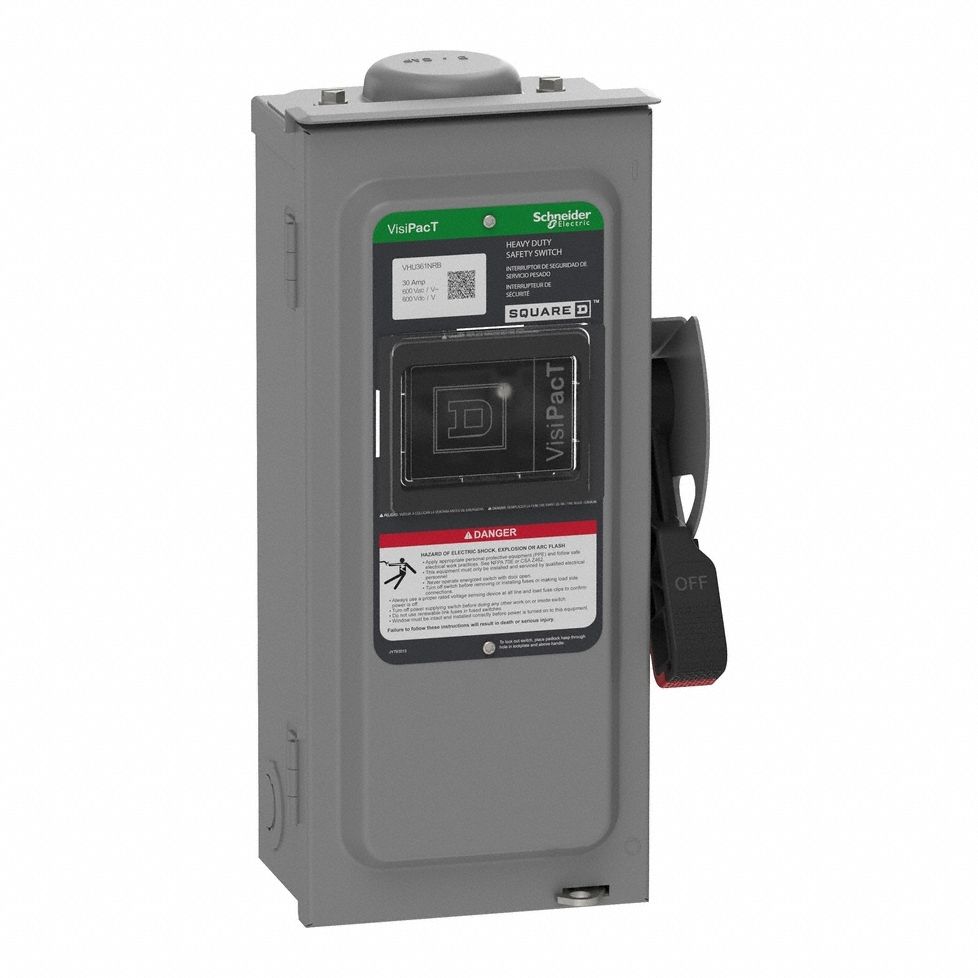 SCHNEIDER ELECTRIC, Non-Fusible, 30 A, Safety Switch - 808J51|VHU361NRB ...