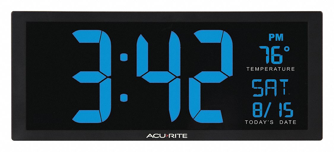 LED, 6 in Ht, Digital Clock - 69AR75|75152M - Grainger