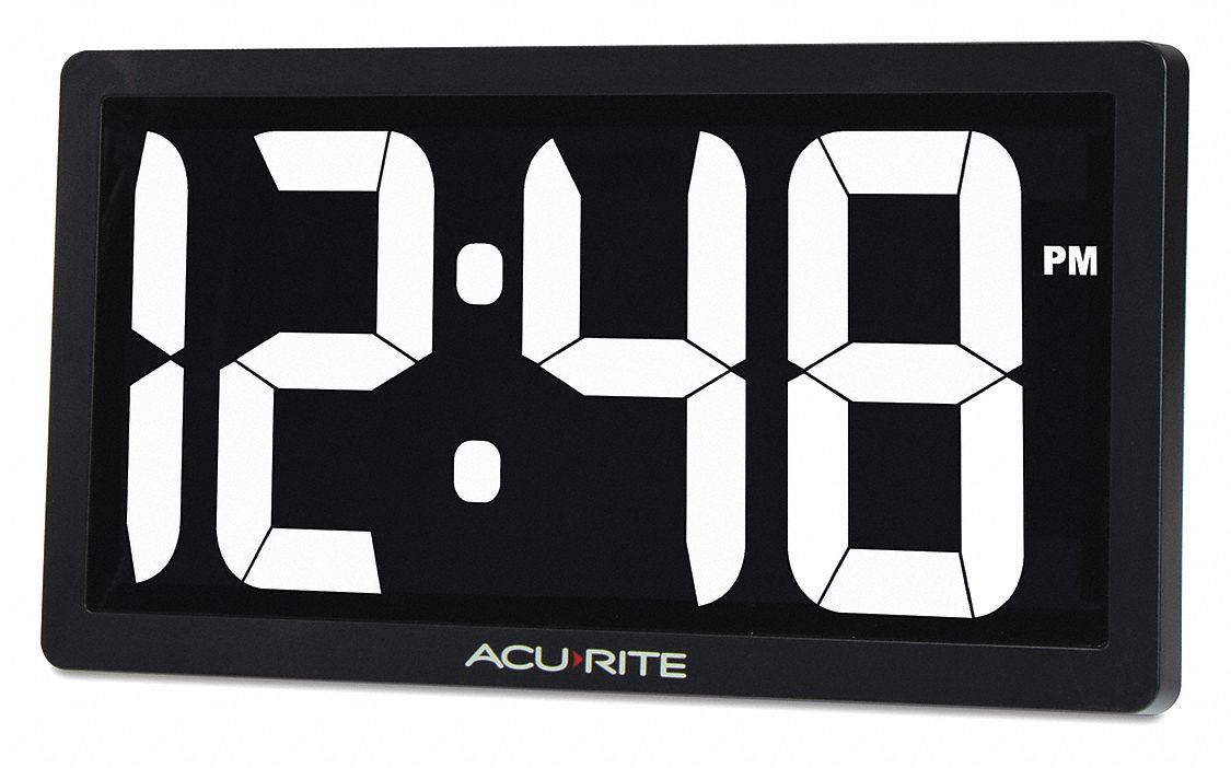 LED, 5 1/2 in Ht, Digital Clock - 69AR79|75114M - Grainger