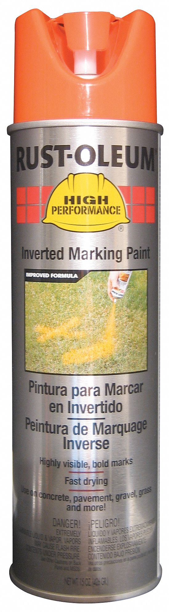 RUST-OLEUM, Inverted Paint Dispensing, Fluorescent Orange, Inverted ...