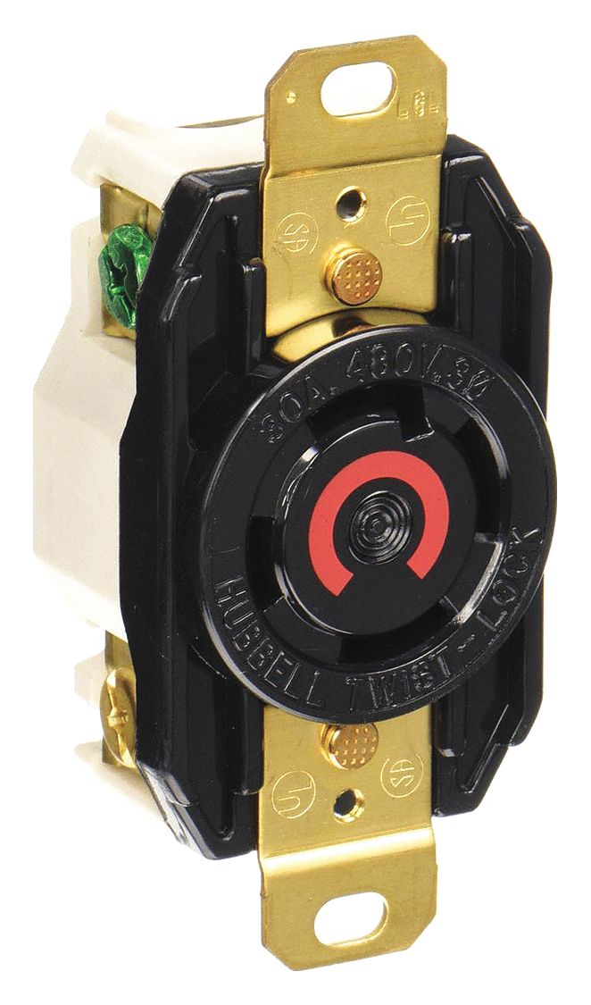 L16-30R, 30 A, Locking Receptacle - 6A658|HBL2730 - Grainger