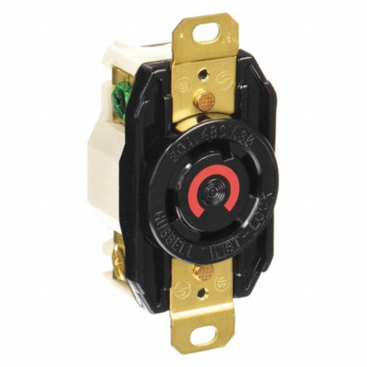 L16-30R, 30 A, Locking Receptacle - 6A658|HBL2730 - Grainger