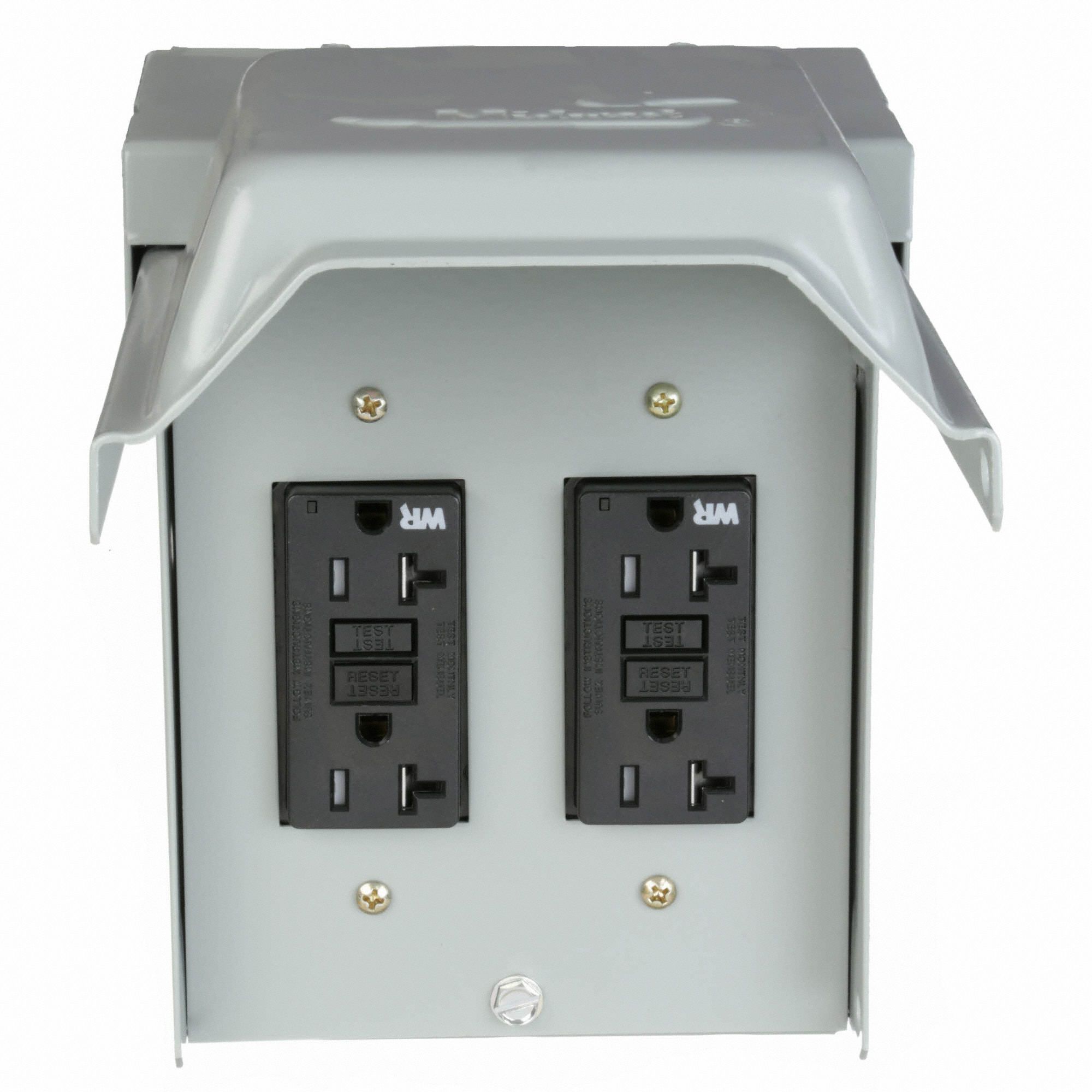 GE Unmetered Surface Power Outlet: 20 A Amps, 120V AC, (2) 5-20R2GFCI ...