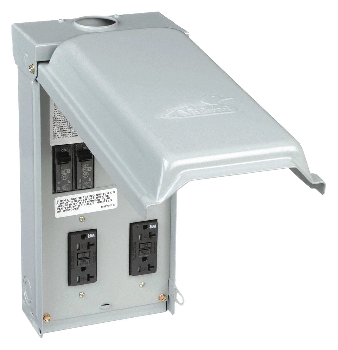 GE, 70 A, 120/240V AC, Unmetered Surface Power Outlet - 6ADG2|U011C010 ...