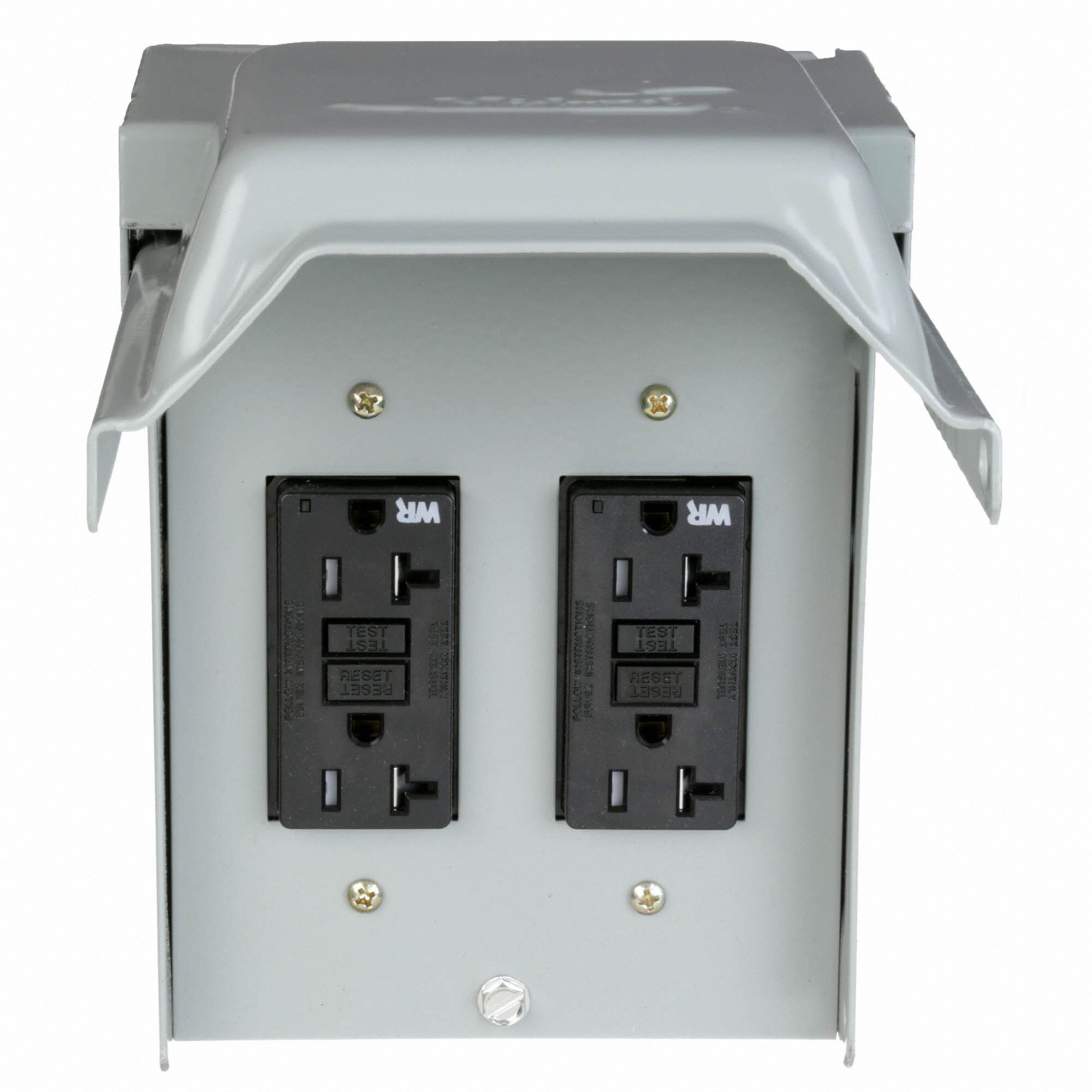 GE Unmetered Surface Power Outlet: 20 A Amps, 120V AC, (2) 5-20R2GFCI ...