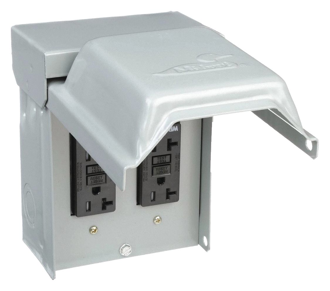 GE, 20 A, 120V AC, Unmetered Surface Power Outlet - 6ADG3|U012010 ...