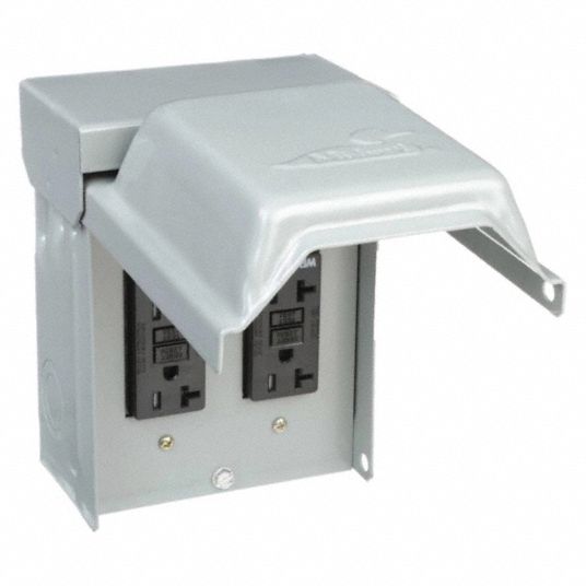 GE, 20 A, 120V AC, Unmetered Surface Power Outlet - 6ADG3|U012010 ...