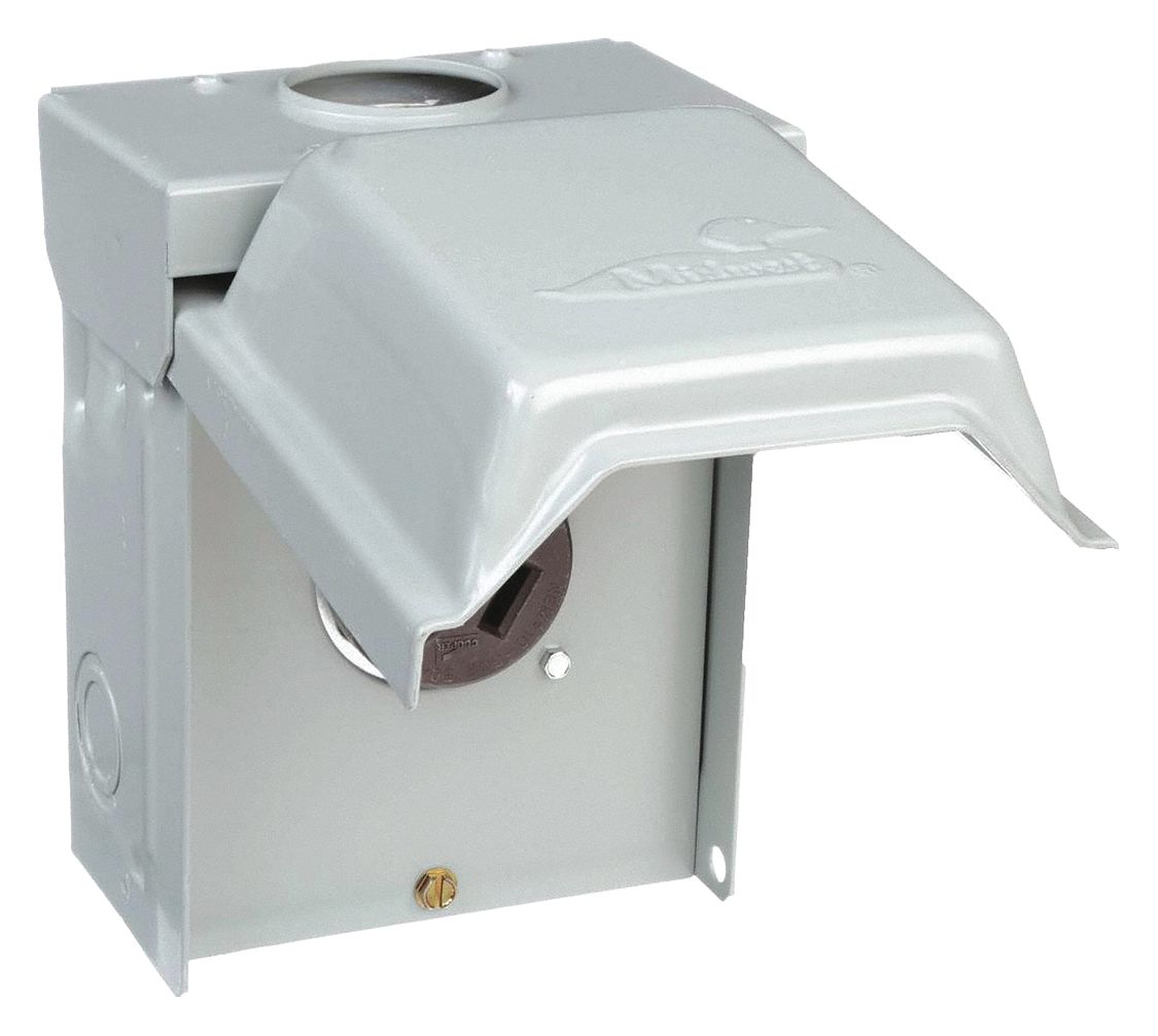 GE, 50 A, 120/240V AC, Unmetered Surface Power Outlet - 6ADH0|U050 ...