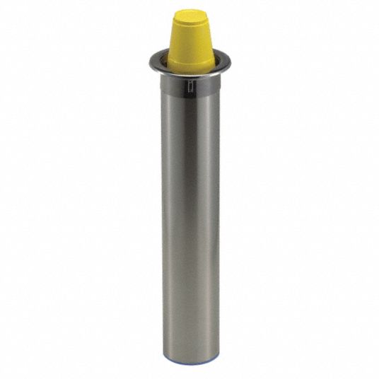 In-Counter-Mount Cup Dispenser, Holds 12 to 24 oz Cups - Grainger