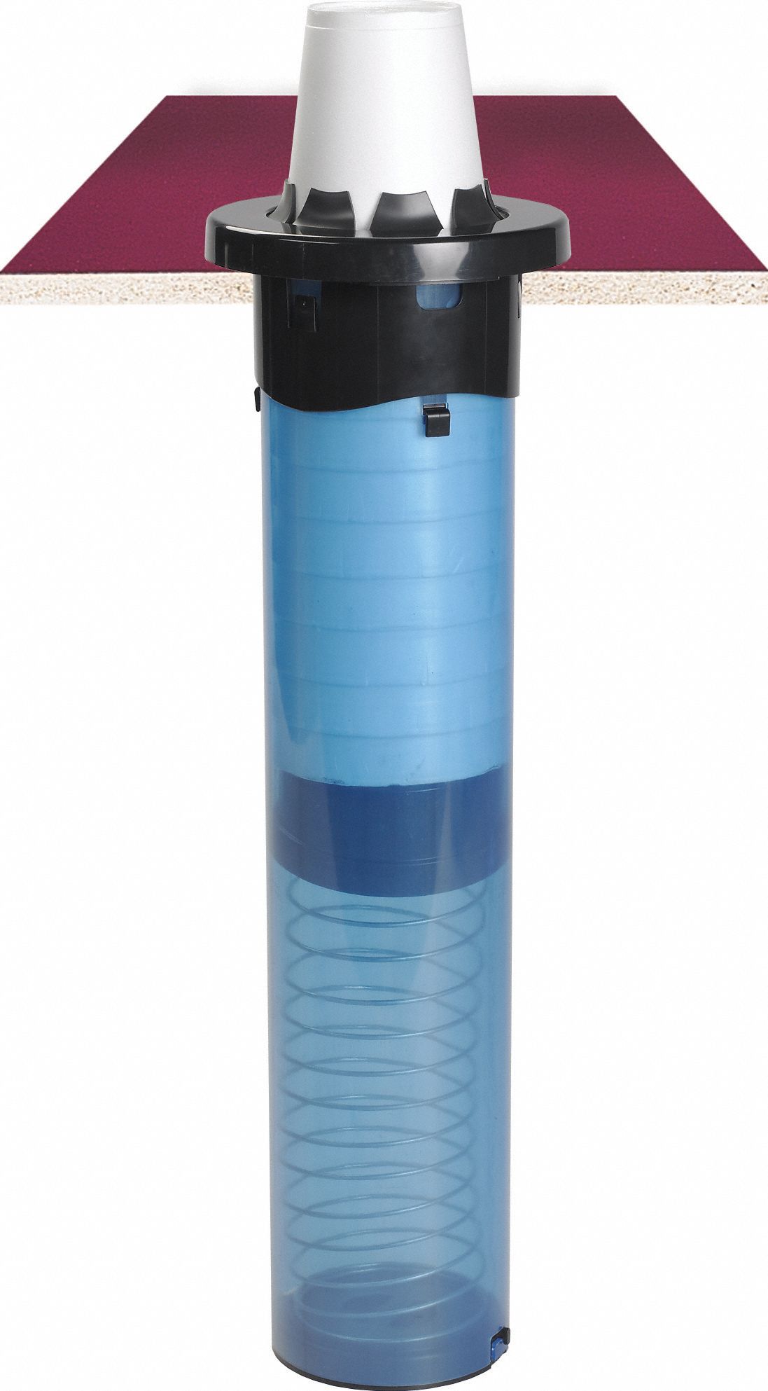 SAN JAMAR In-Counter-Mount Cup Dispenser, Holds 8 to 44 oz Cups - 6ADP4 ...