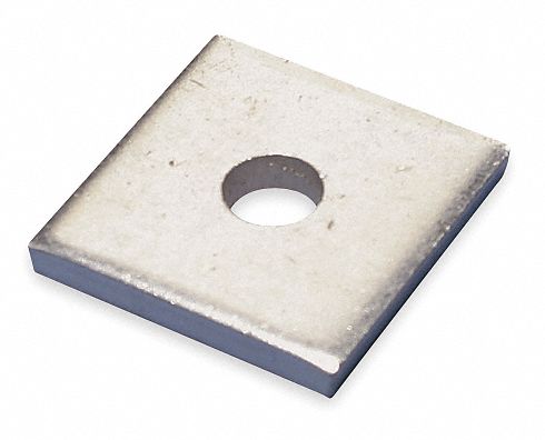 Square Channel Washer, Galvanized Steel - Grainger