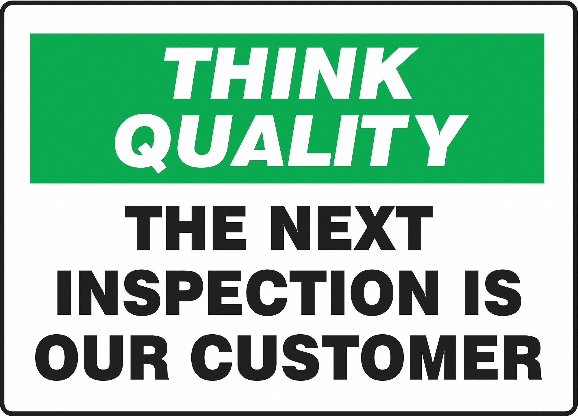 Plastic, Motivational Safety Sign, 14" Width, 10" Height, Green, White ...