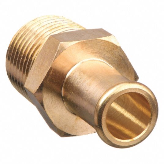 For 1/2 in Hose I.D., 1/2 in x 1/2 in Fitting Size, Beaded Hose Fitting ...