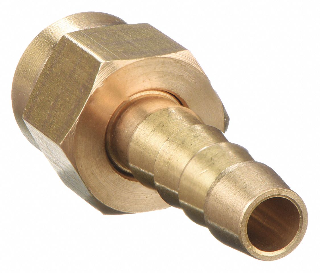 For 1/4 in Hose I.D., Hose Barb x UNF, Barbed Hose Fitting - 6AFR6 ...