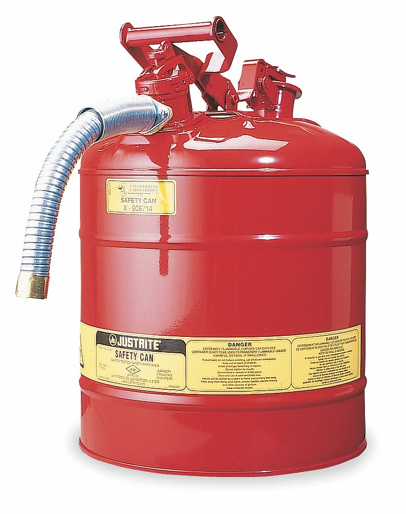 Type I Safety Can,5 gal.,Red - Grainger