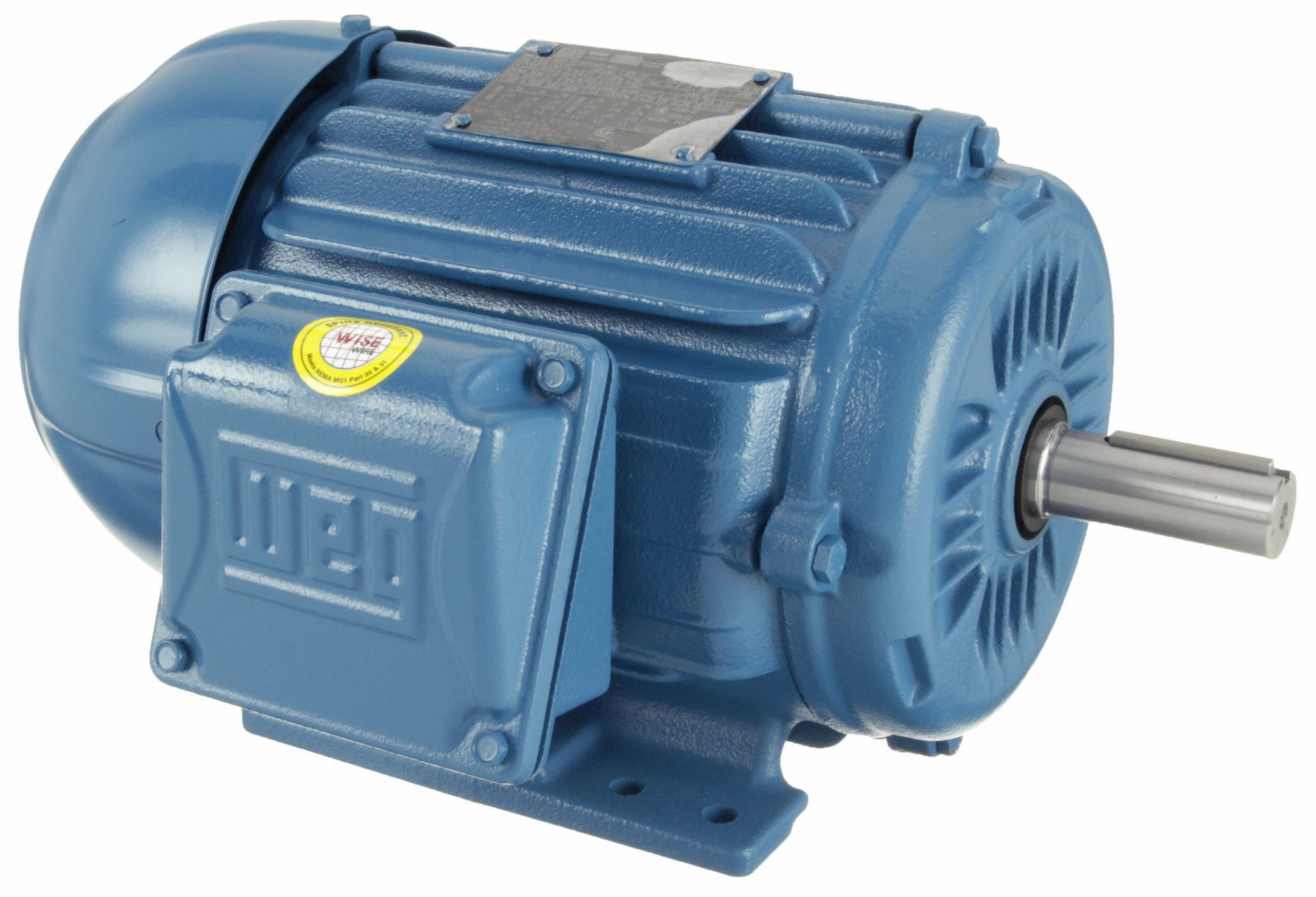 WEG Motor de Propósito General 1 HP,Trifásico,1760 RPM Nominal,Voltaje ...