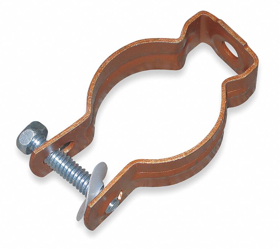 One Piece Pipe Clip, Copper - Grainger