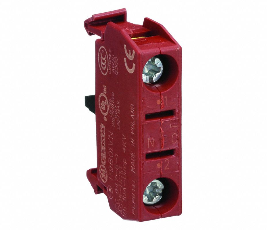 ABB Bloque de Contacto, 22mm, Forma de Contacto 1NC, Clasificación del Contacto 10A @ 600VCA ...