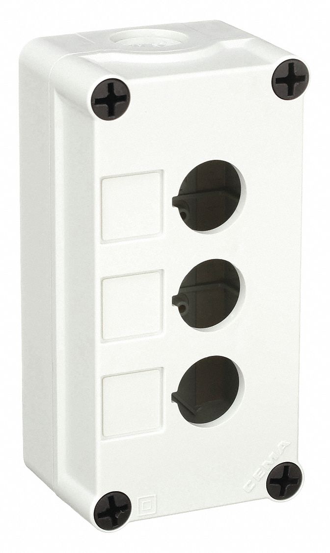 ABB, 22mm, 3 Holes, Push Button Enclosure - 6AML4|MEP3-0 - Grainger