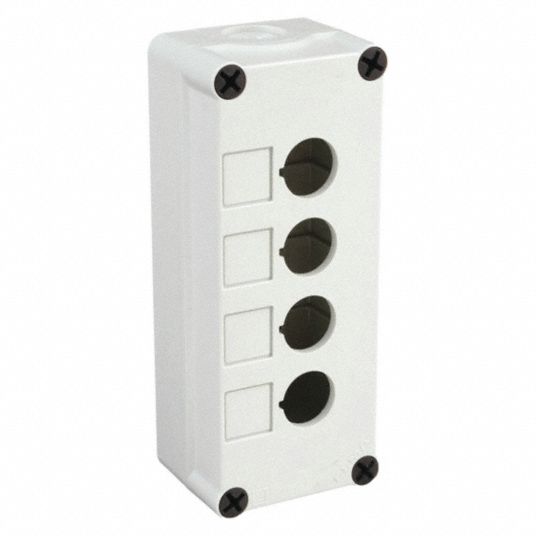 ABB, 22mm, 4 Holes, Push Button Enclosure - 6AML5|MEP4-0 - Grainger