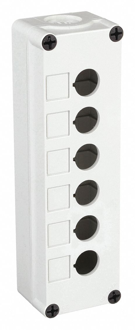 ABB, 22mm, 6 Holes, Push Button Enclosure - 6AML6|MEP6-0 - Grainger