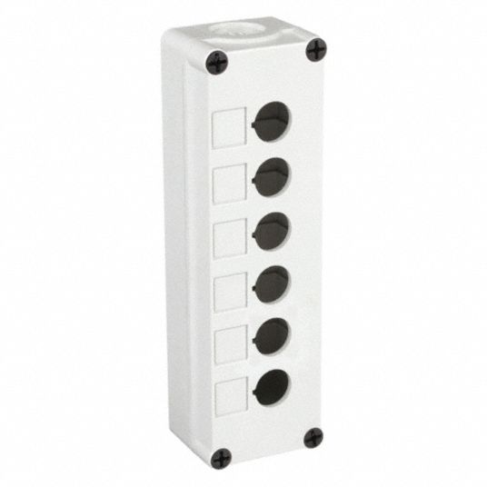 ABB, 22mm, 6 Holes, Push Button Enclosure - 6AML6|MEP6-0 - Grainger