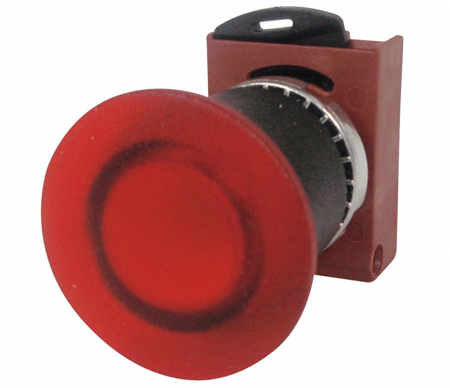 ABB Operador de Botón Pulsador, Acción: Presión Momentánea, Plástico, Tamaño: 22mm, Rojo - 6AMP0 ...