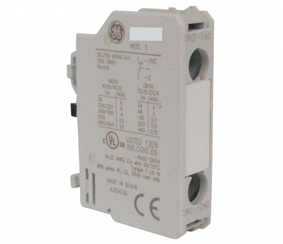 ABB Bloque de Contacto Auxiliar - Contactos Auxiliares - 4LWE6 | CA4-10 - Grainger México