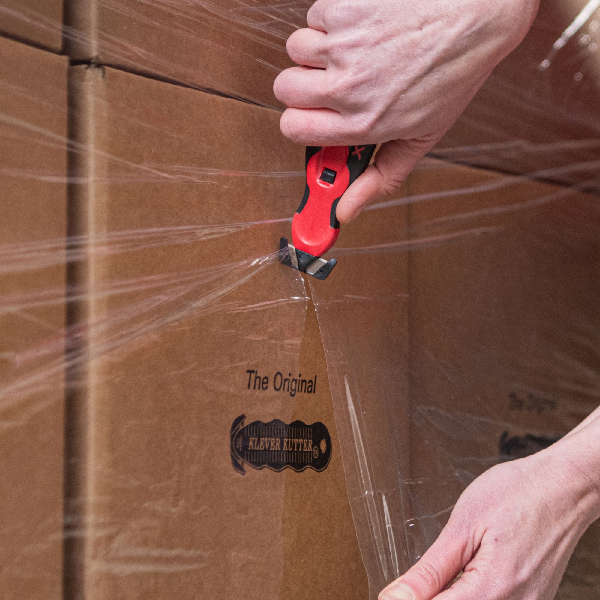 KLEVER Safety Cutter: 6 1/2 in Overall Lg, Oval Handle, Rubberized ...