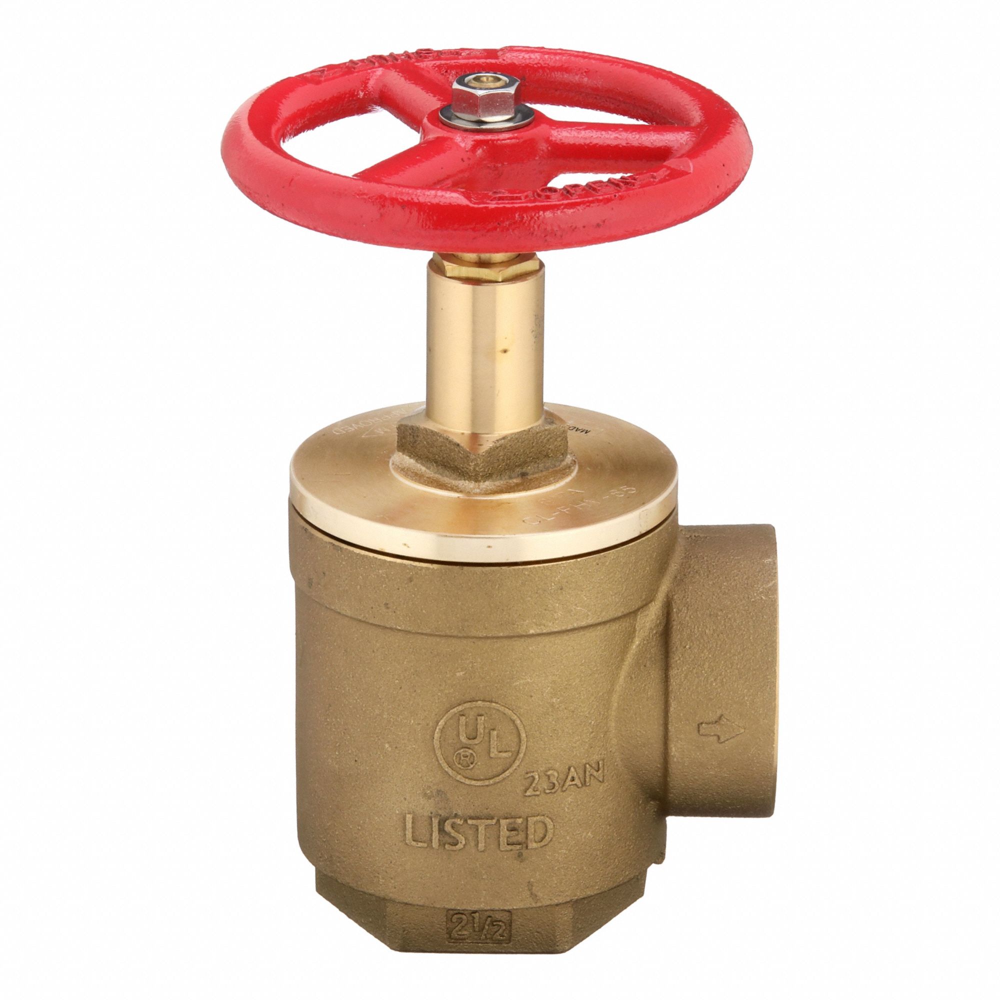 MOON AMERICAN, Brass, 2 1/2 in Pipe Size, Angle Hose Valve - 6APG7|171 ...