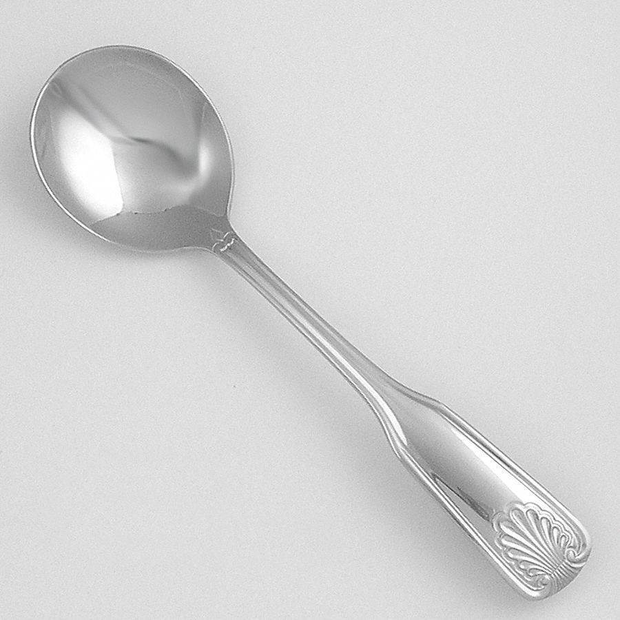 WALCO, Fanfare, 18/0, Bouillon Spoon - 6ARR7|WL2812 - Grainger