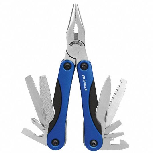 WESTWARD, 15 Tools, Stainless Steel, Multi-Tool - 6ATV2|6ATV2 - Grainger